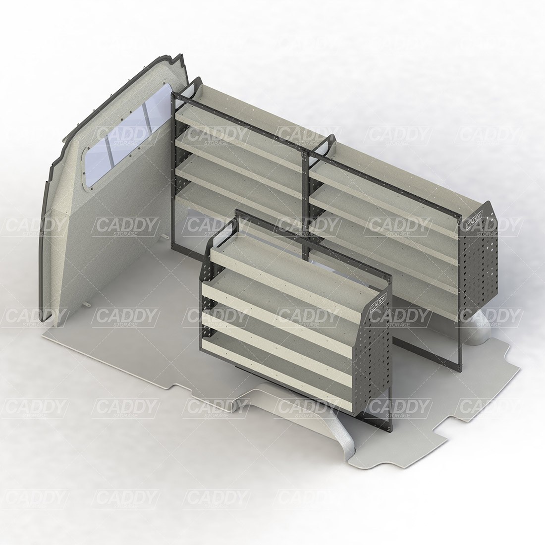 Ford Transit Custom LWB 2024 Standard Kit 3 - Caddy Storage Systems