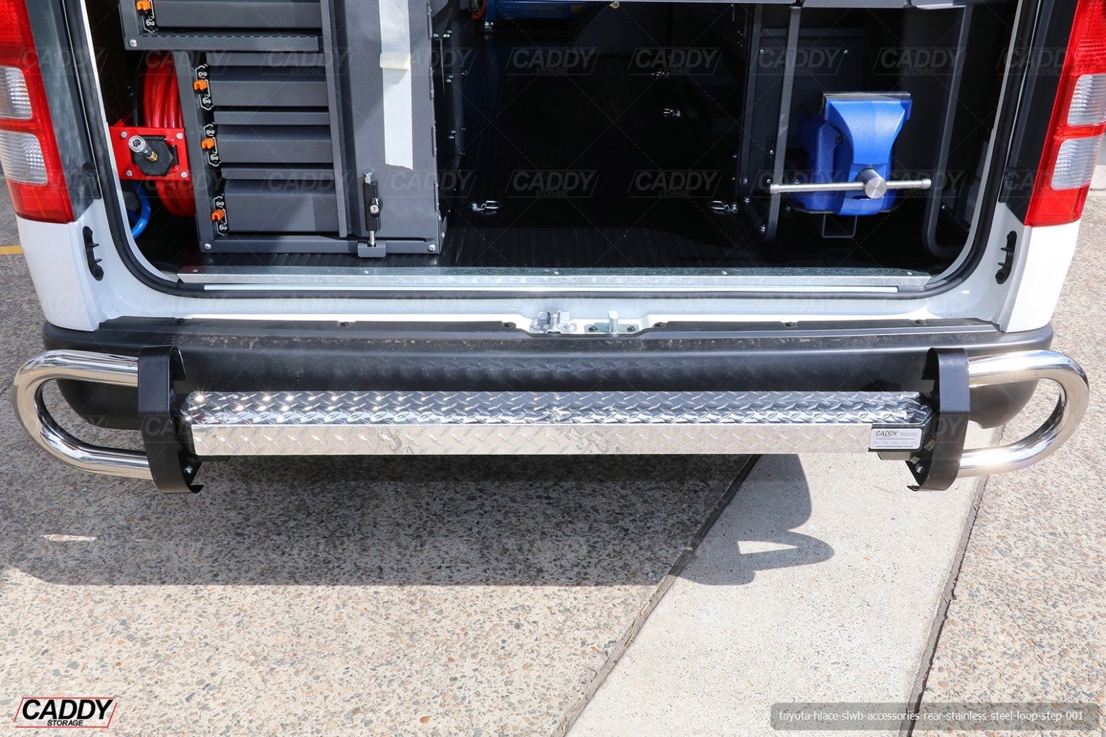 To Suit Toyota Hiace SLWB Stainless Steel Loop Step - Caddy Storage Systems